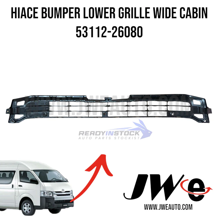53112-26080 FRONT BUMPER LOWER GRILLE TOYOTA HIACE WIDE CABIN | JiaWei ...